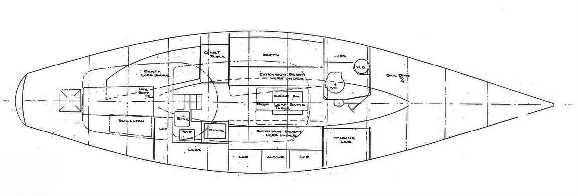 Sparkman & Stephens 37 ft One Ton Cup Sloop 1967 - Sandeman Yacht Company