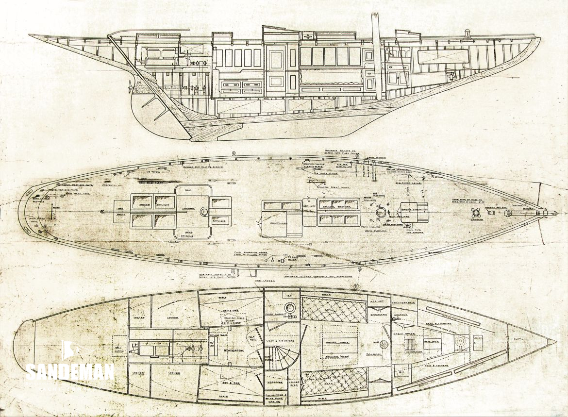Charles E Nicholson 55 ft Gaff Yawl 1920/2011 - Sandeman Yacht Company