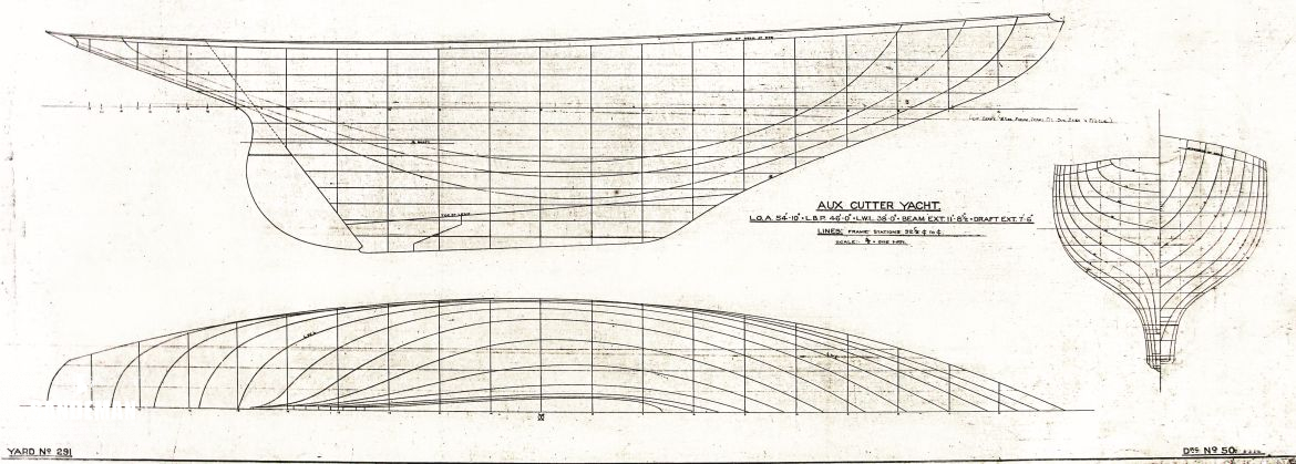 Charles E Nicholson 55 ft Gaff Yawl 1920/2011 - Sandeman Yacht Company